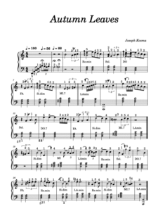 Autumn Leaves - Easy Sheet Music in PDF for Free - La Touche Musicale