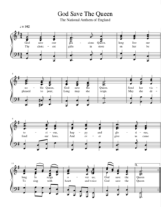 God Save the Queen - Einfache Noten im PDF-Format - La Touche Musicale