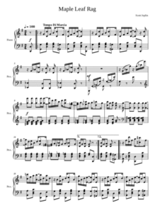 Maple Leaf Rag – Easy Sheet Music for Free in PDF - La Touche Musicale