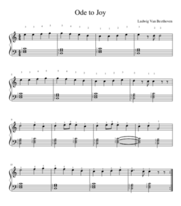 Ode to Joy - Easy Sheet Music in PDF - La Touche Musicale